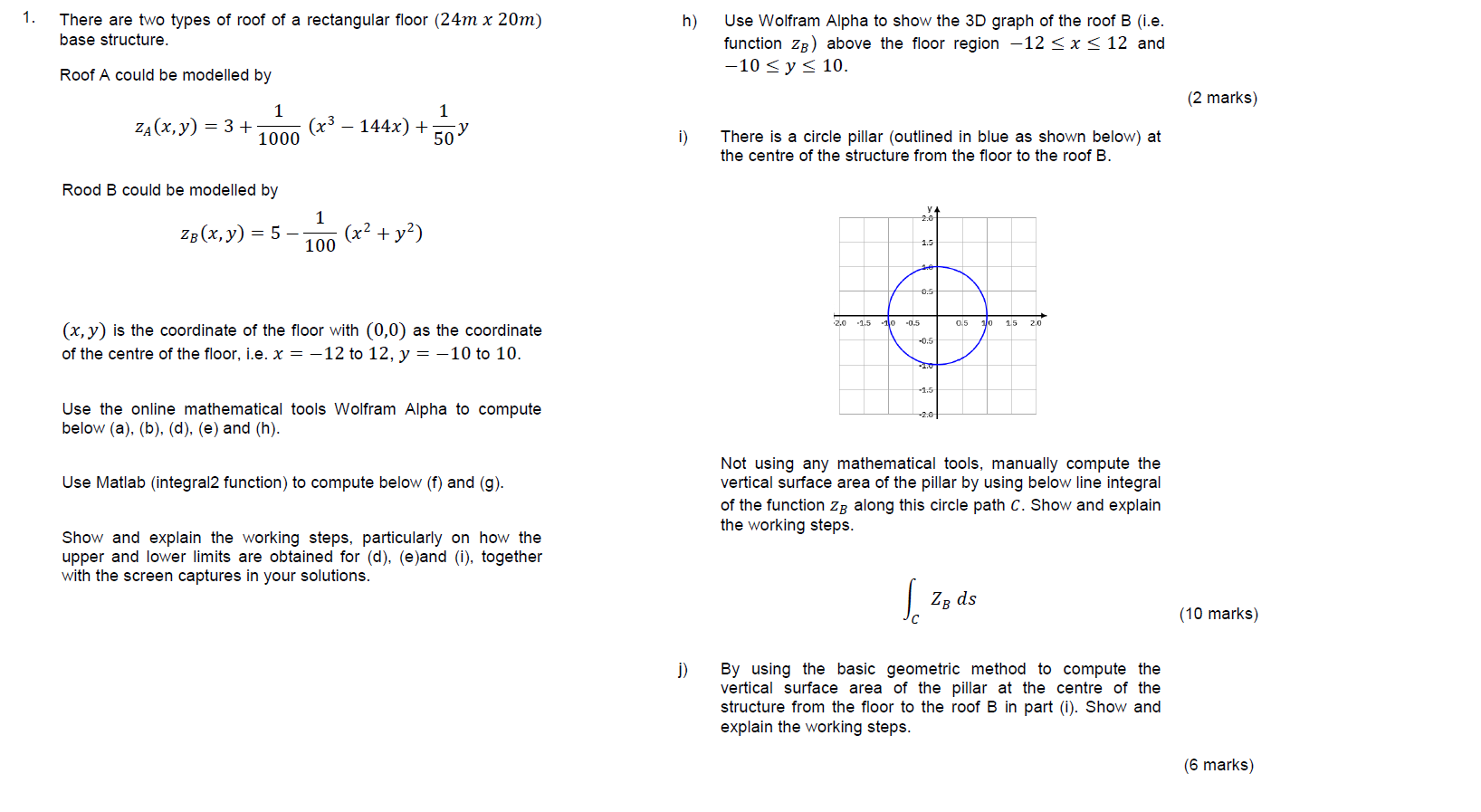 Solved 1. There are two types of roof of a rectangular floor | Chegg.com