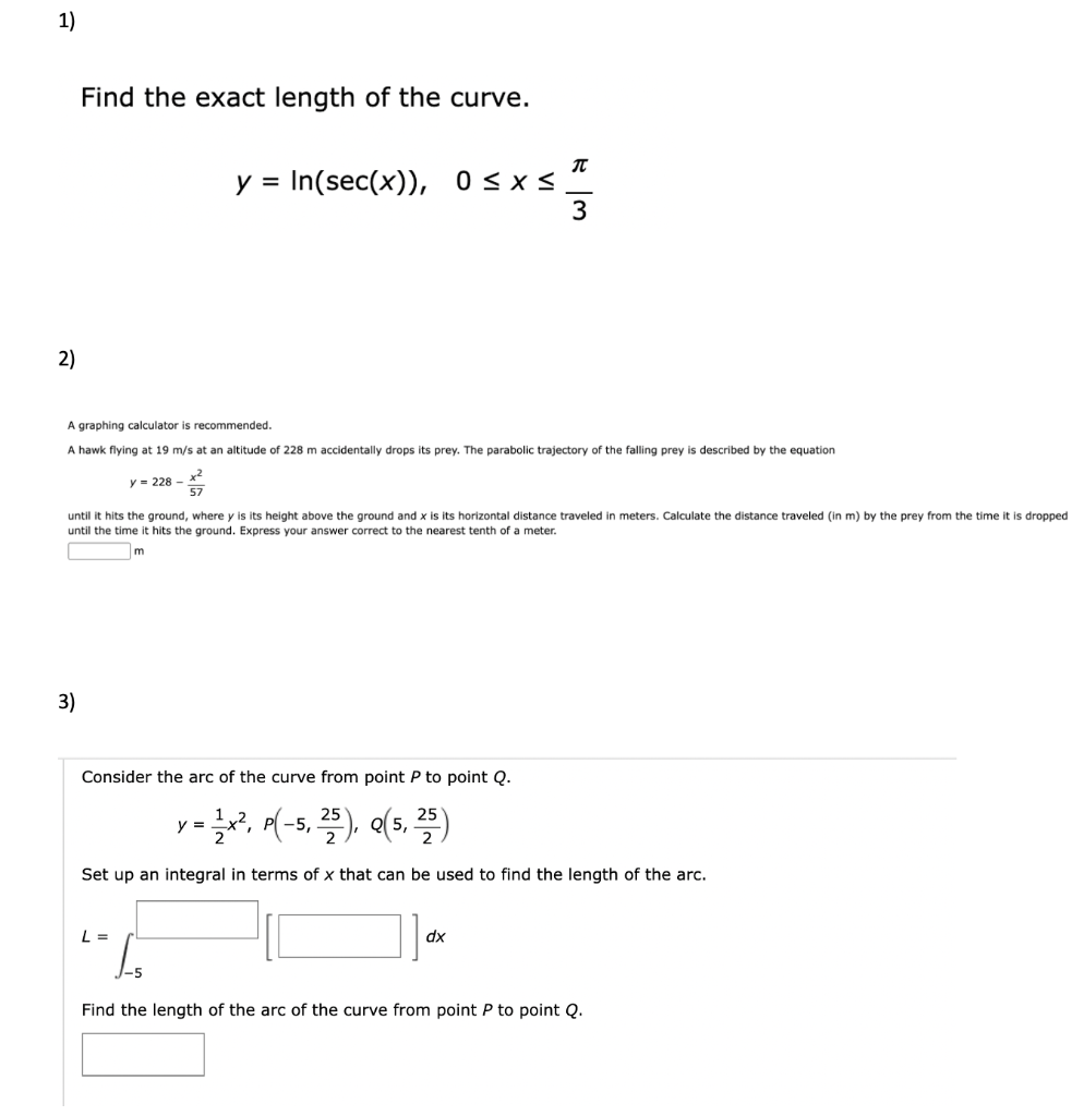 Solved Find the exact length of the curve. | Chegg.com