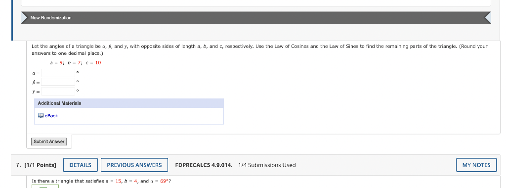 Solved New Randomization find the remaining parts of the | Chegg.com