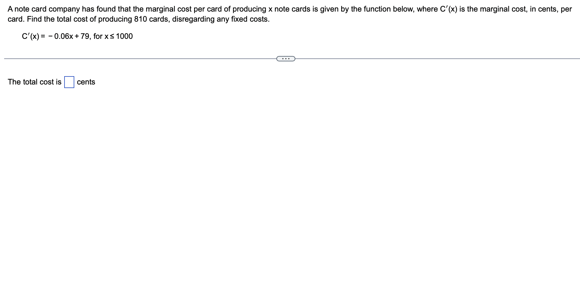 Solved A note card company has found that the marginal cost | Chegg.com