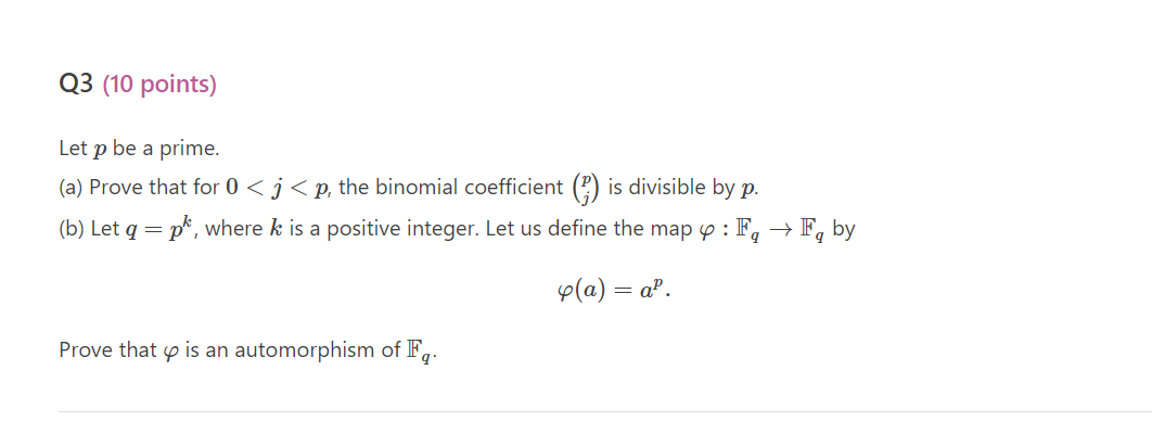 Solved Let p be a prime. (a) Prove that for 0 | Chegg.com