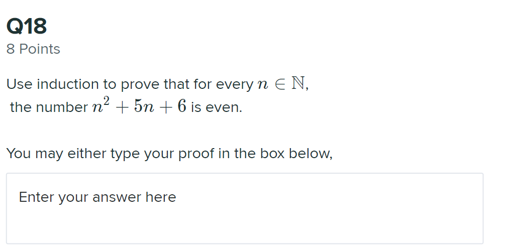 Solved Q18 8 Points Use induction to prove that for every n | Chegg.com