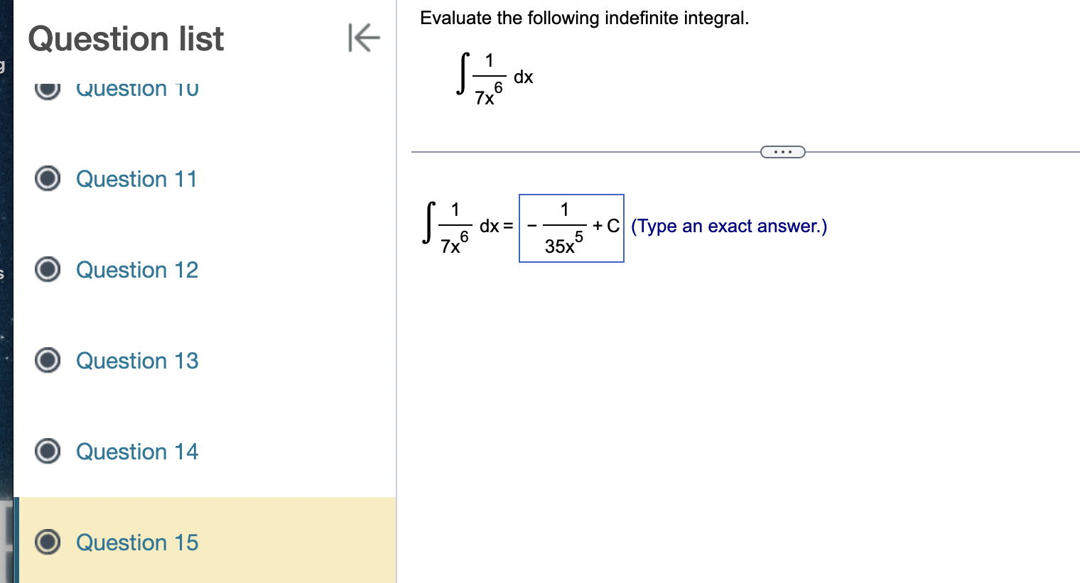 Solved Question list Question Question 11 Question 12 | Chegg.com