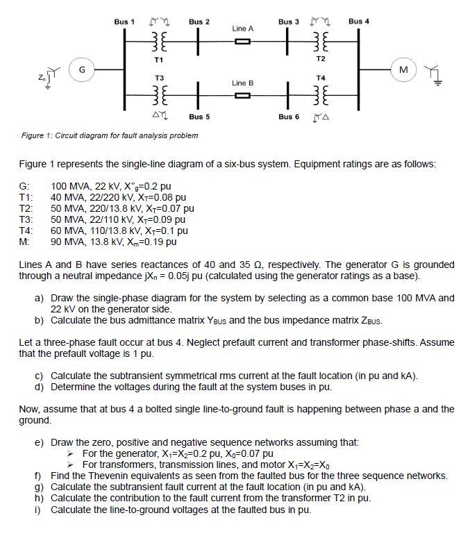 Solved Figure 1: Circuit diagram for fault analysis problem | Chegg.com