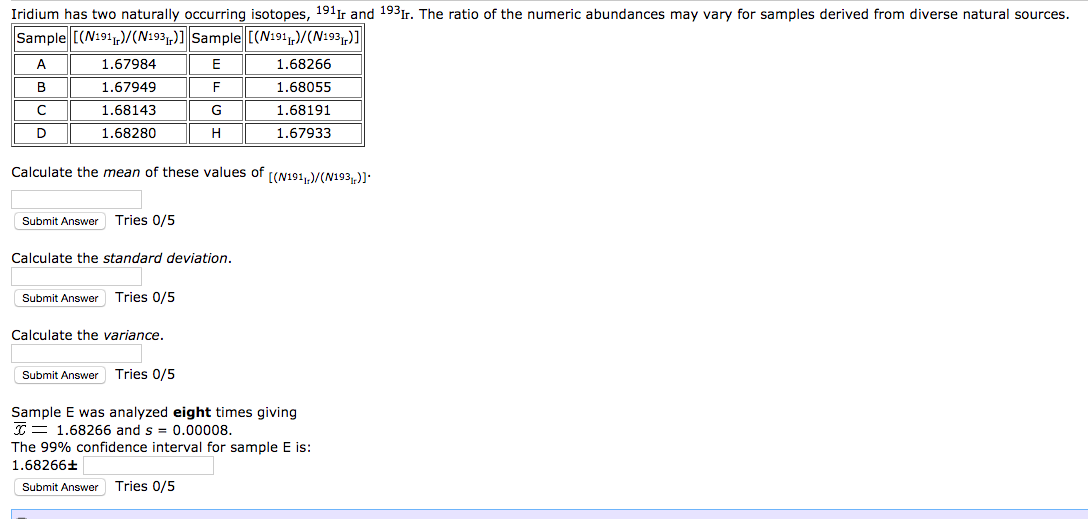Solved Iridium has two naturally occurring isotopes, 191Ir | Chegg.com