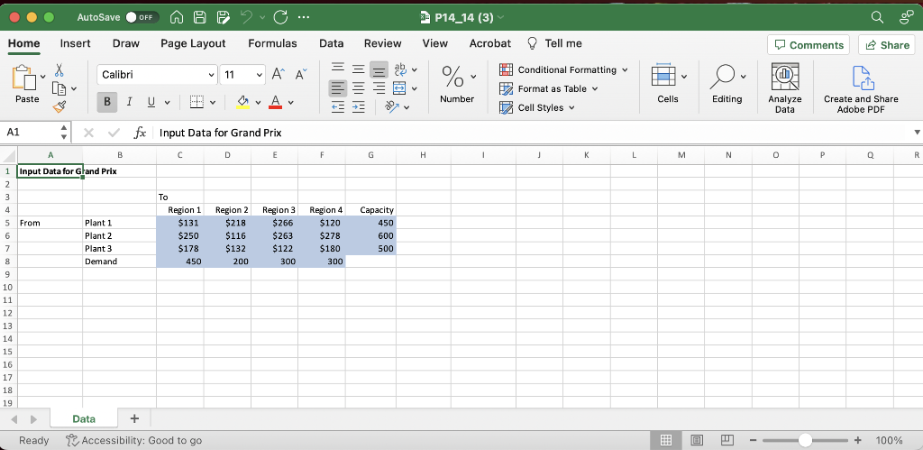 Solved The optimal solution to the original Grand Prix | Chegg.com