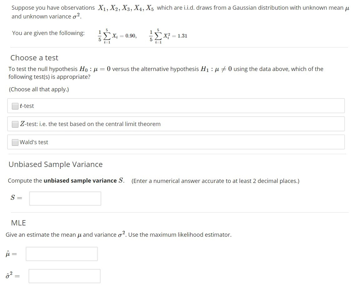 Solved Suppose you have observations X1, X2, X3, X4, X5 | Chegg.com