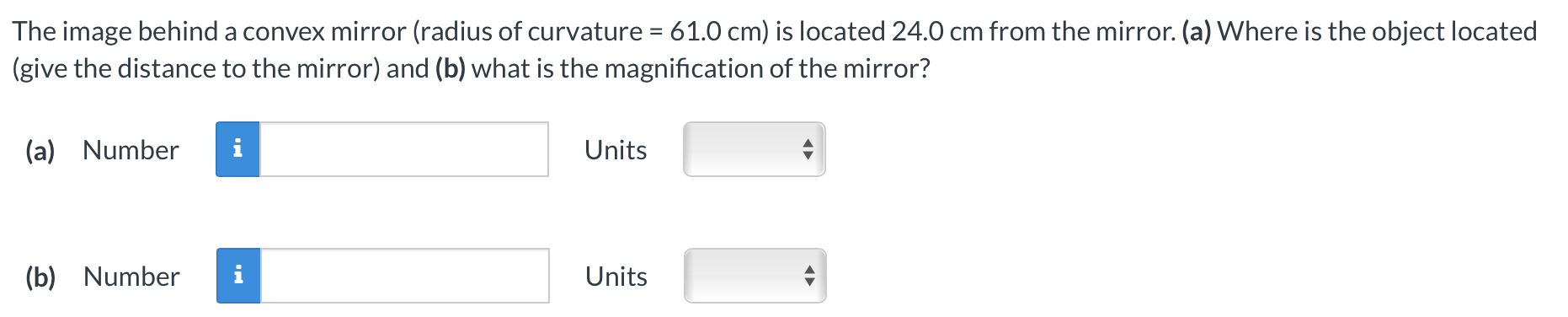 Solved The image behind a convex mirror (radius of curvature | Chegg.com