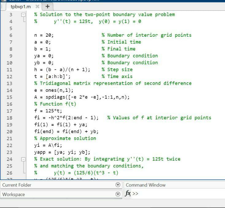 A Simple Two Point Boundary Value Problem 1 Write A