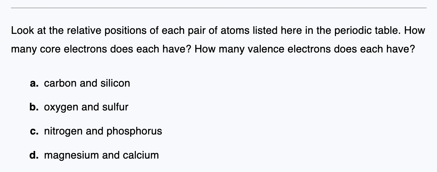 Solved Look at the relative positions of each pair of atoms | Chegg.com