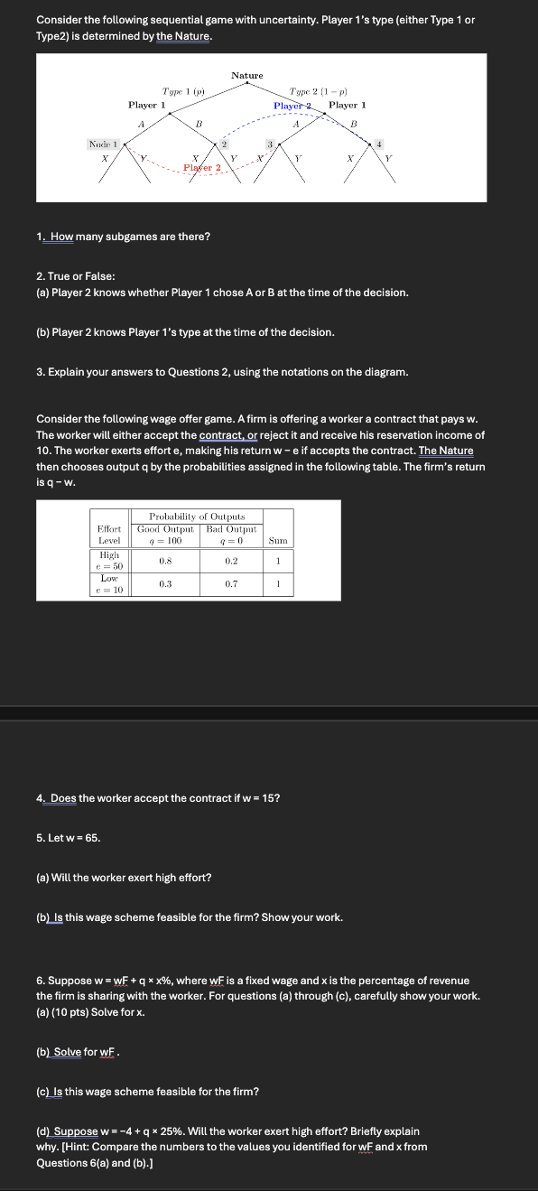 Solved Consider the following sequential game with | Chegg.com