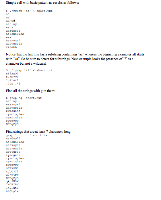 Solved grep is a UNIX utility that is used to parse or | Chegg.com
