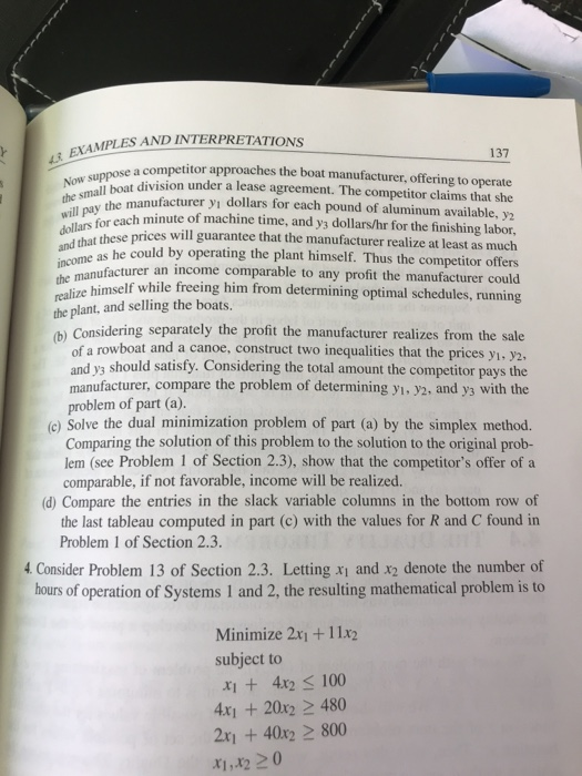 Solved consider the problem of example 2.3.1 on page 21, a | Chegg.com