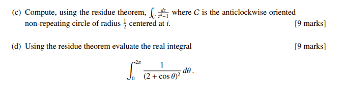 Solved where C is the anticlockwise oriented (c) Compute, | Chegg.com