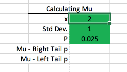 Solved plug EXCEL FORMULAS INTO THIS TO SOLVE THE MU RIGHT | Chegg.com