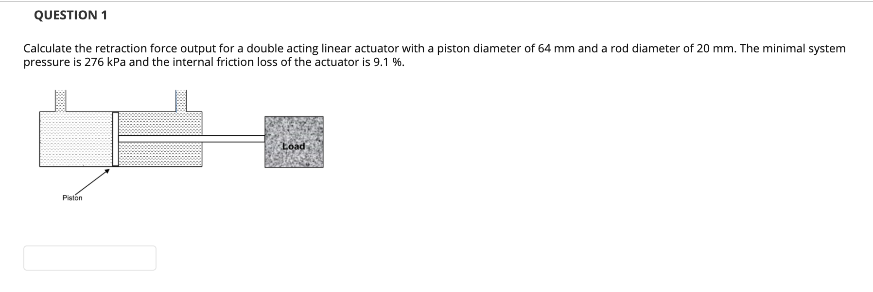 Solved QUESTION 1 Calculate the retraction force output for | Chegg.com