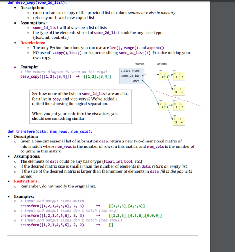 Solved det deep_copy (some_20_fist): • Description: o | Chegg.com