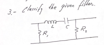 Solved 3. - Classify the given filter. | Chegg.com