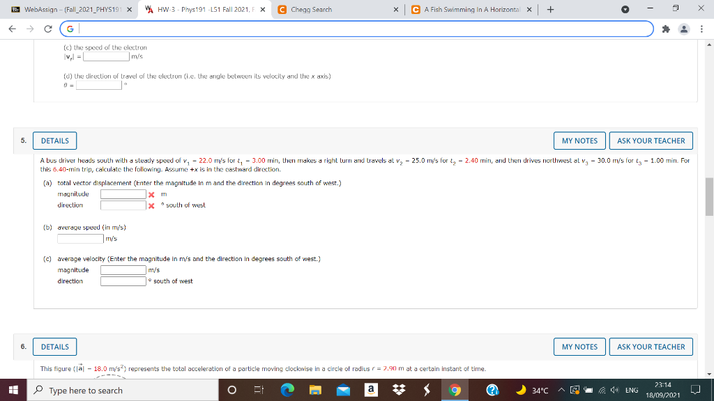 Solved WebAssign - (Fall_2021_PHYS191 X WHW-3 - Phys191-L51 | Chegg.com