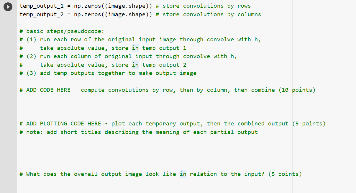 Solved [ ] \# convolution. \# \# IMPORTS import numpy as np | Chegg.com