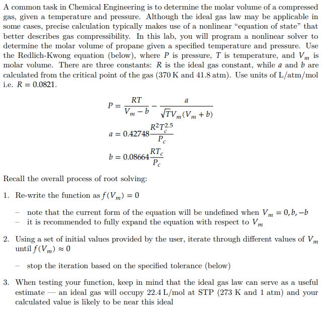 Solved A common task in Chemical Engineering is to determine | Chegg.com