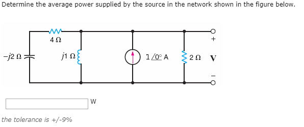 Solved Determine the average power supplied by the source in | Chegg.com