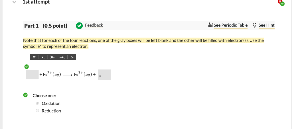 Solved 1st attempt Part 1 (0.5 point) Feedback W See | Chegg.com
