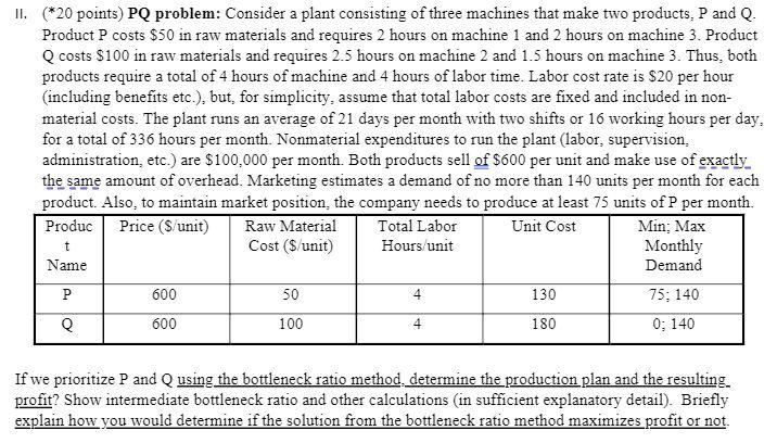Solved I. (*20 points) PQ problem: Consider a plant | Chegg.com