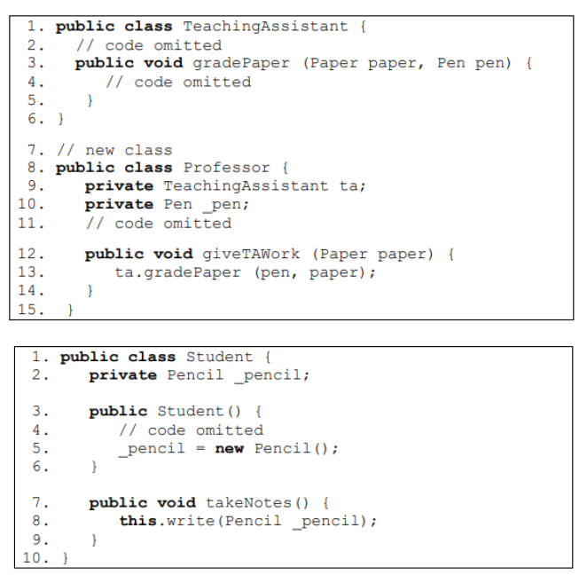 Solved Assuming that the classes Pen, Paper and Pencil have | Chegg.com