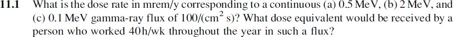 Solved What is the dose rate in mrem/y corresponding to a | Chegg.com