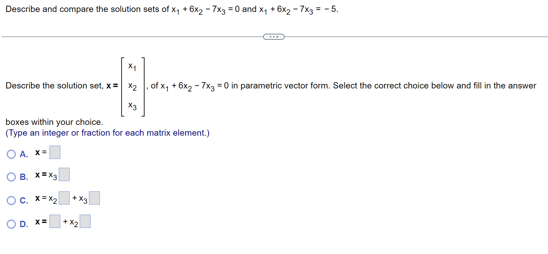 Describe and compare the solution sets of | Chegg.com