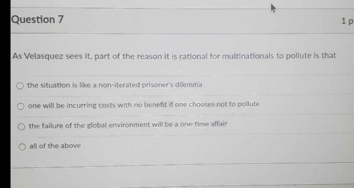 Solved Question 7As Velasquez sees it, ﻿part of the reason | Chegg.com