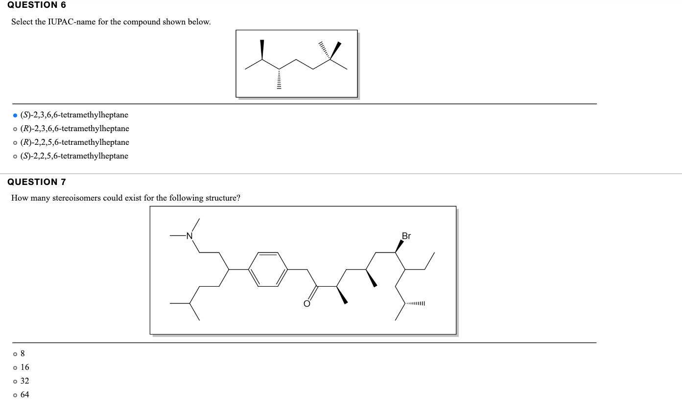 Solved QUESTION 1 Which of the following conformations of | Chegg.com