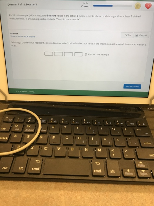 Solved 5 12 Correct ion 7 Of 12 Step 1 Of 1 Construct Chegg
