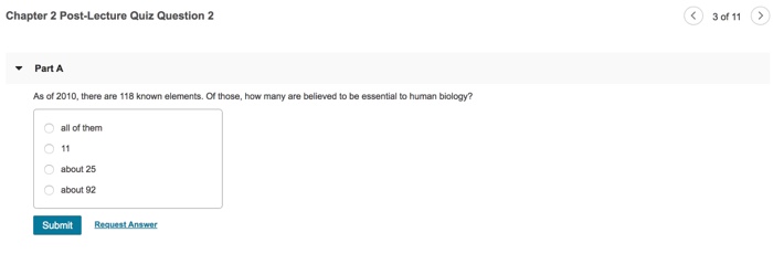 Solved Chapter 2 Post-Lecture Quiz Question 2 3 of 11> Part | Chegg.com