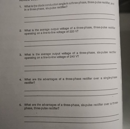 Solved 1. What is the diode conduction angle in a | Chegg.com