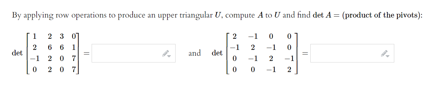 Solved By Applying Row Operations To Produce An Upper