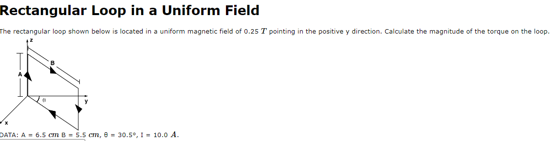 Solved Rectangular Loop in a Uniform Field The rectangular | Chegg.com