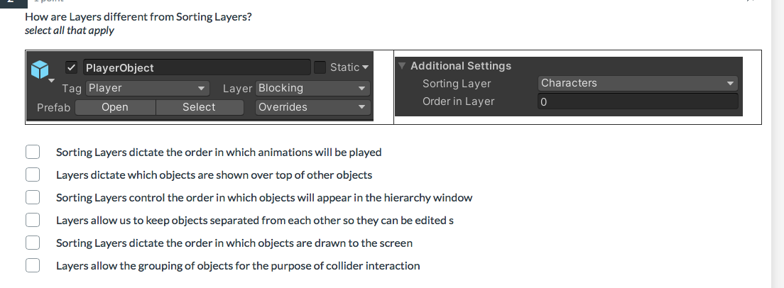 Solved How are Layers different from Sorting Layers? select | Chegg.com
