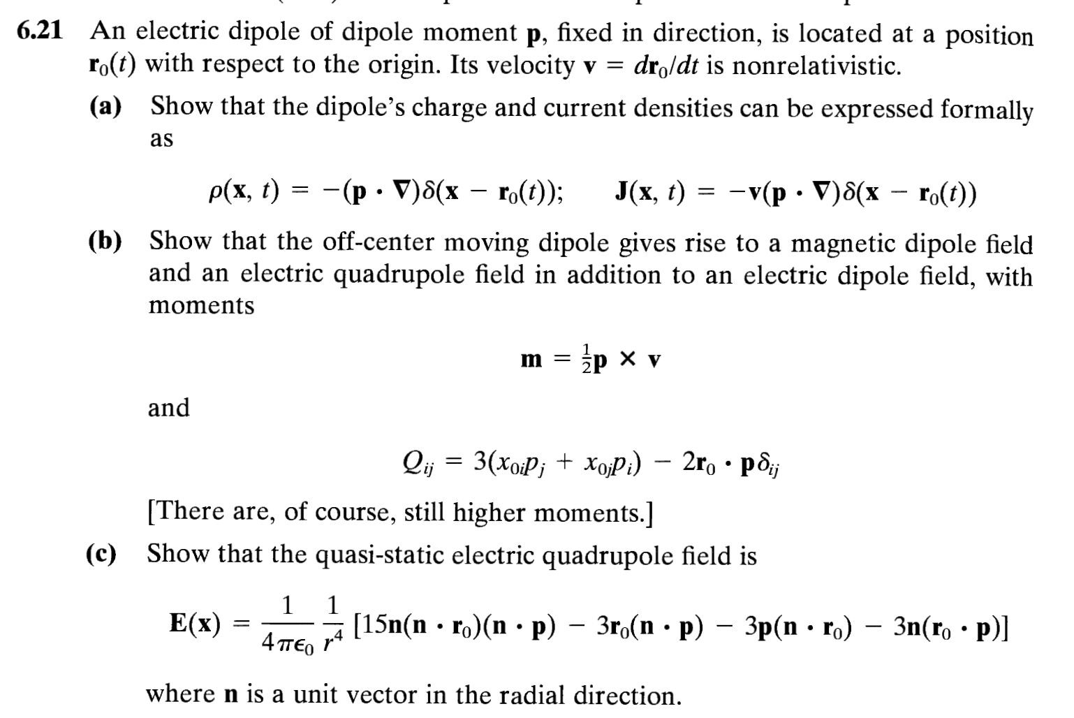 Solved 21 An electric dipole of dipole moment p, fixed in | Chegg.com