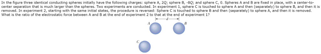 Solved In the figure three identical conducting spheres | Chegg.com