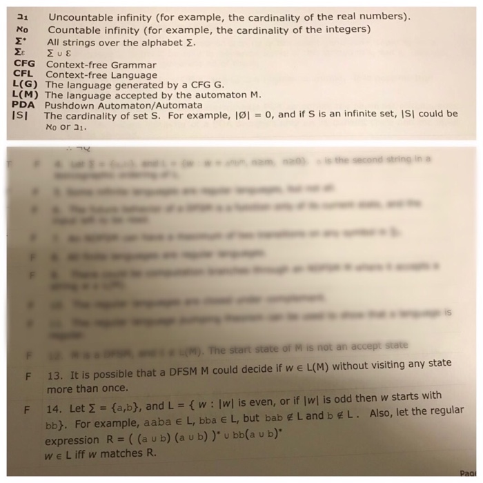 Solved 21 Uncountable infinity (for example, the cardinality | Chegg.com