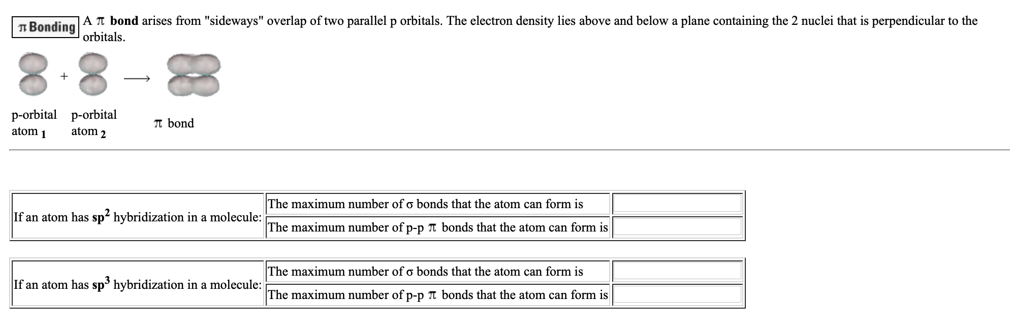 Solved Bonding A T bond arises from "sideways" overlap of | Chegg.com