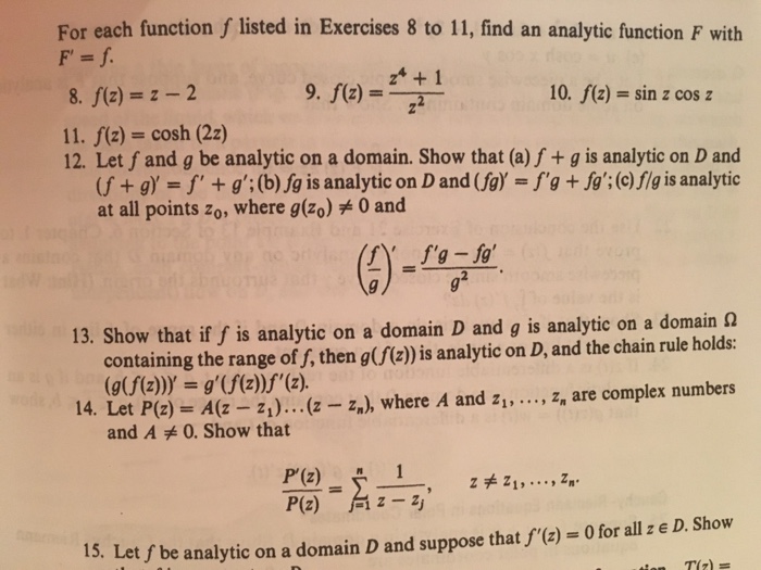 Solved For each function f listed in Exercises 8 to 11, find | Chegg.com