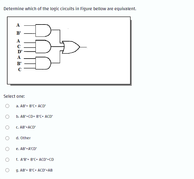 Solved Determine which of the logic circuits in Figure | Chegg.com