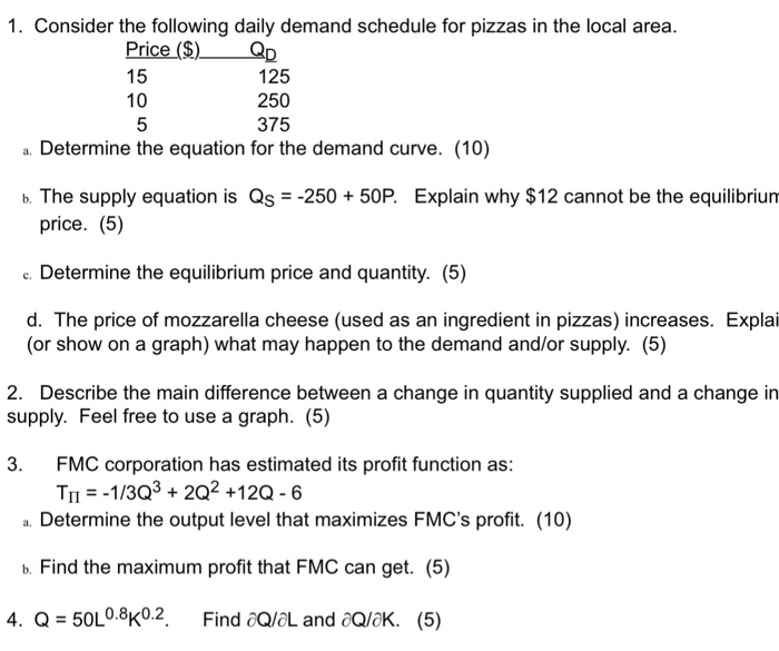 Solved Consider the following daily demand schedule for | Chegg.com
