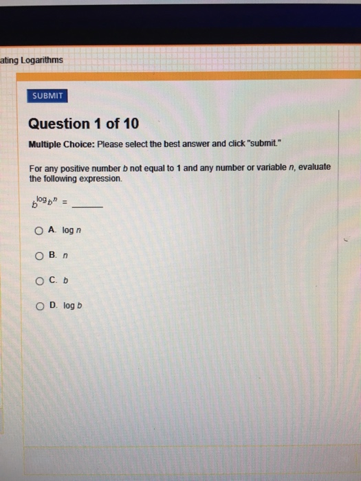 Solved Please select the best answer and click "submit. For | Chegg.com