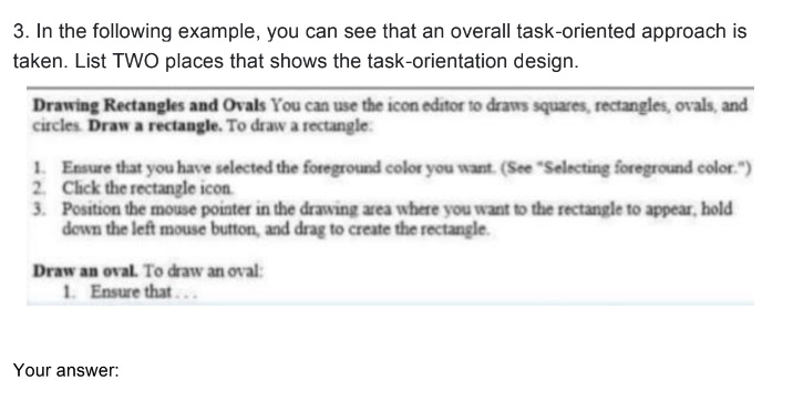 Solved 3. In the following example, you can see that an | Chegg.com
