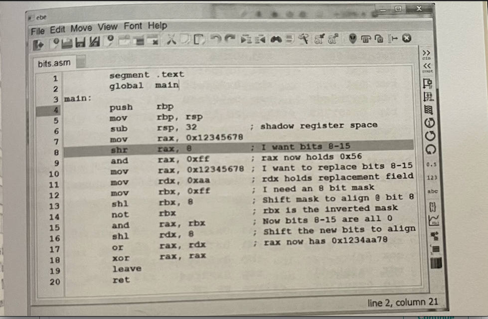 Solved In 86x64 yasm (see example at the end | Chegg.com