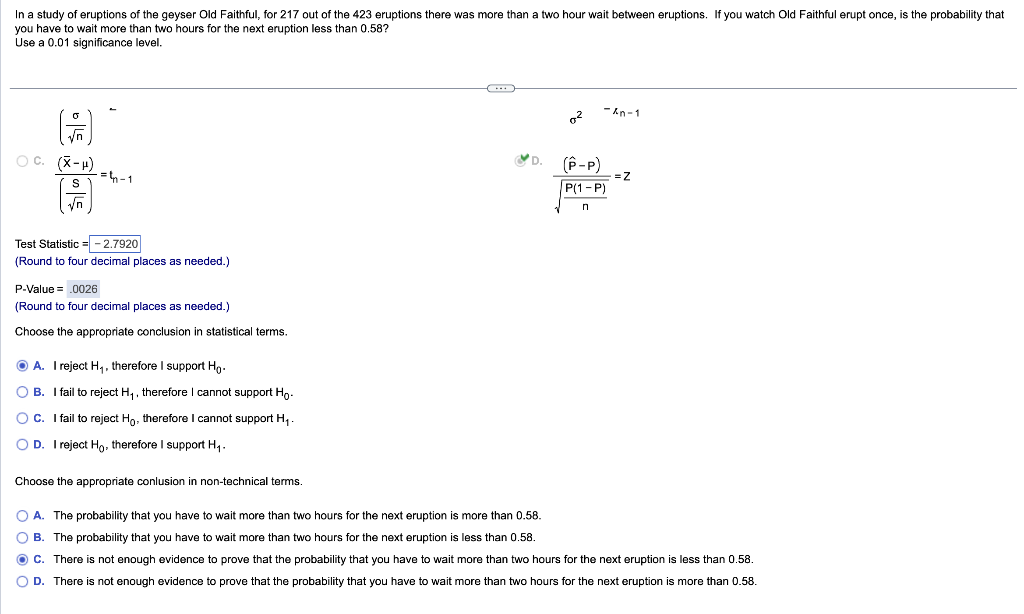 Solved find the test statistic, the appropriate conclusion | Chegg.com